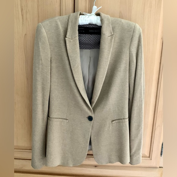 Zara | Jackets & Coats | Zara Basic Tan Blazer Jacket Szsm | Poshmark